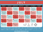 July- Teacher Self-Care Calendar - The Educators Room